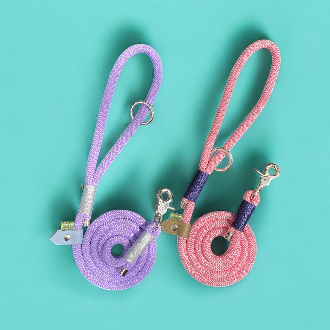 Custom Dog Lead – Rope Lead with Clip or Slip | Green Dog